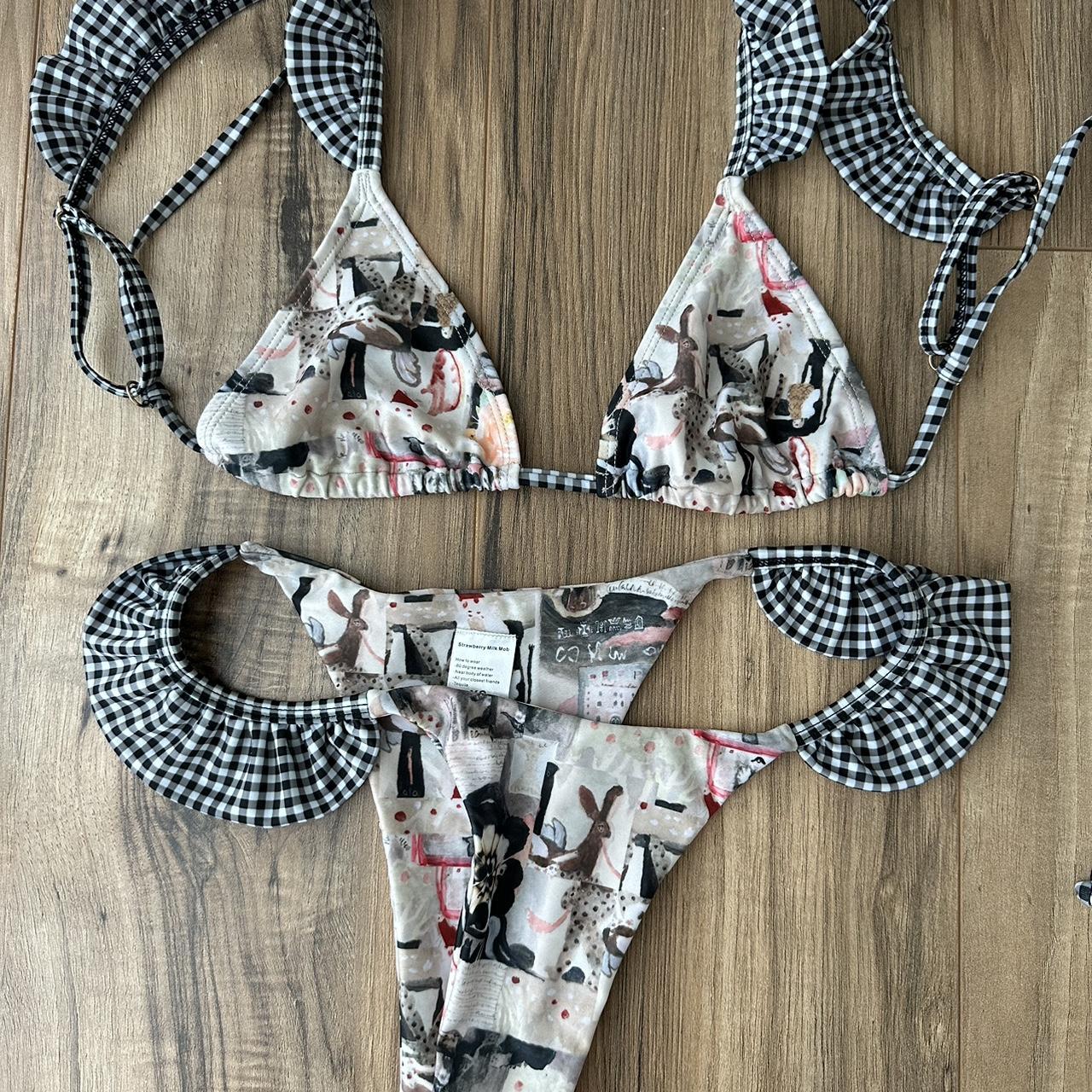 strawberry milk mob swim suit never worn new... - Depop