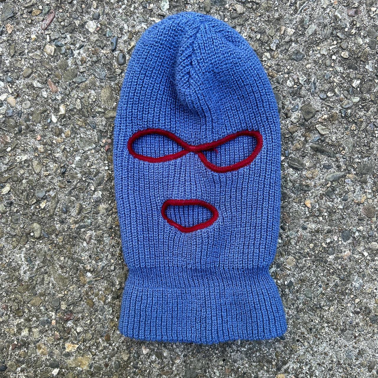 Blue and red ski mask/balaclava #skimask #balaclava... - Depop