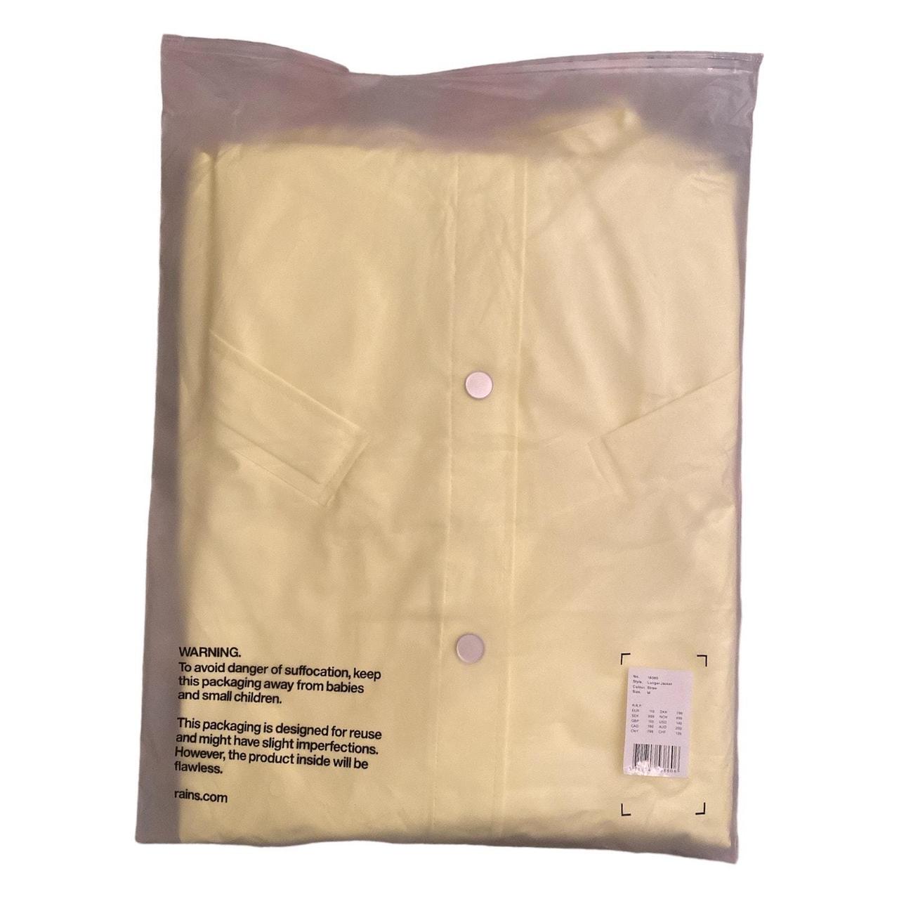 NWT Rains Unisex The Longer Jacket in Straw Size -... - Depop
