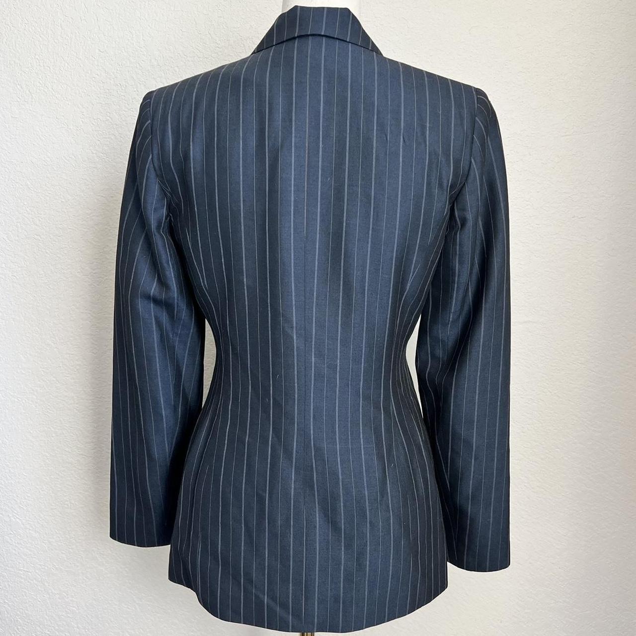 Vintage Ann Taylor pinstripe blazer with shoulder... | Depop