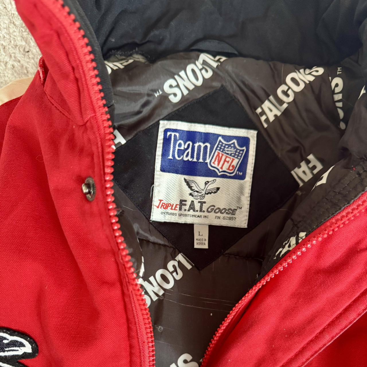Vintage Triple FAT goose Atlanta Falcons team NFL... | Depop
