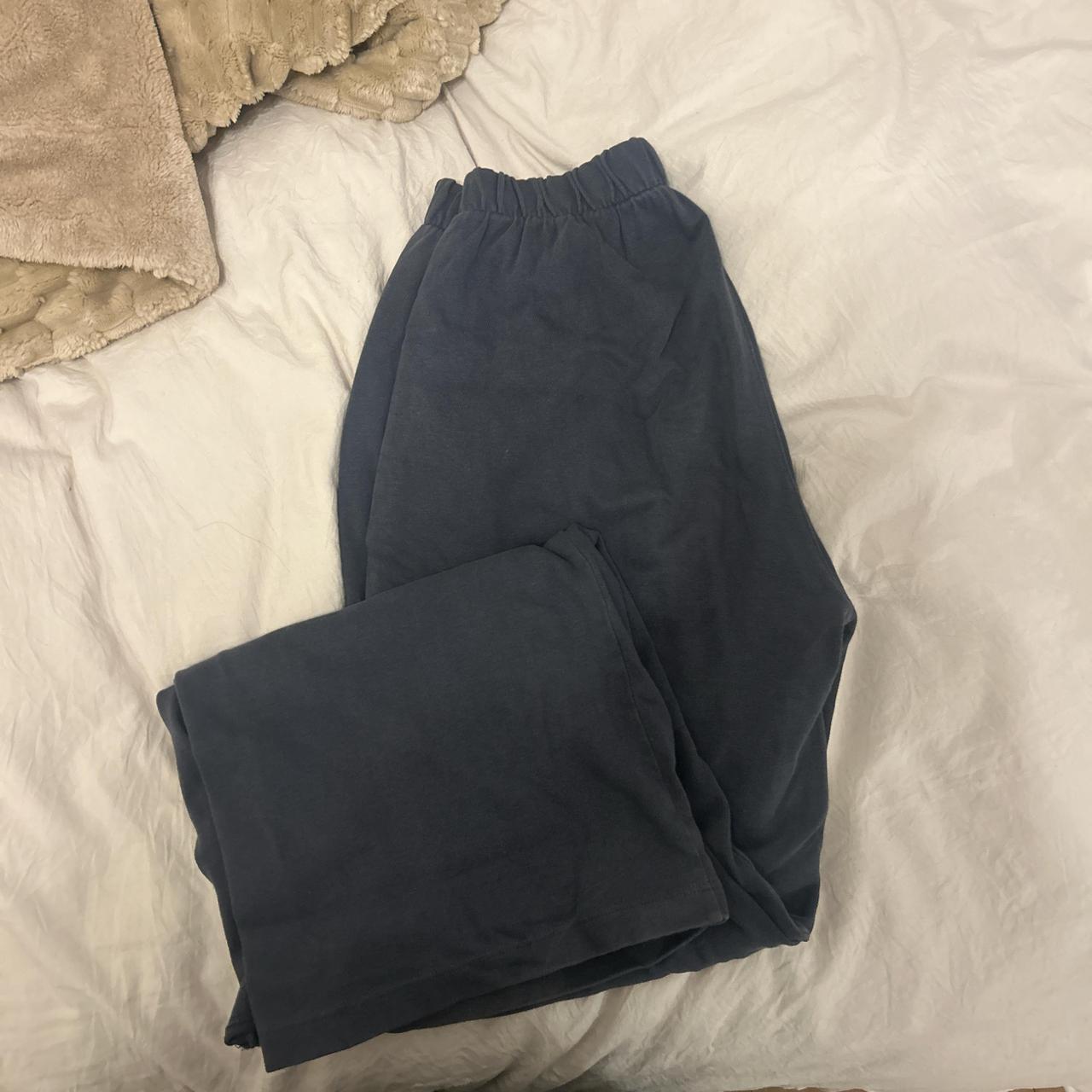 Navy brandy uncuffed sweats - Depop