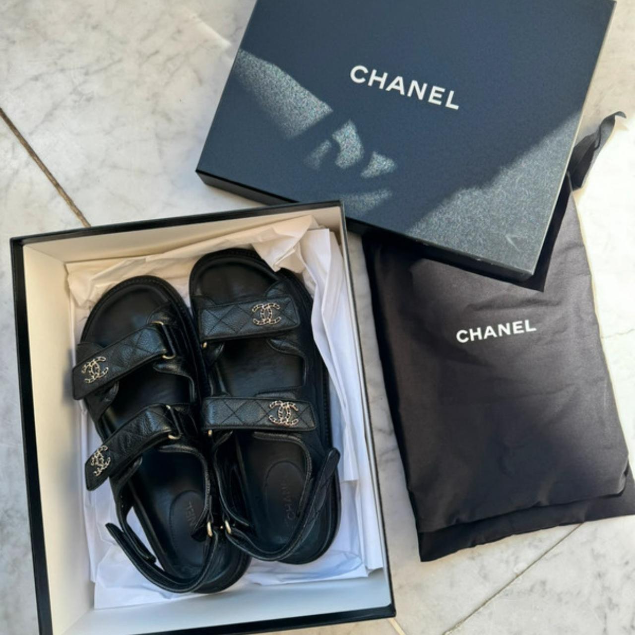 Chanel Dad Sandals Chanel dad sandals, size 38.5.... - Depop