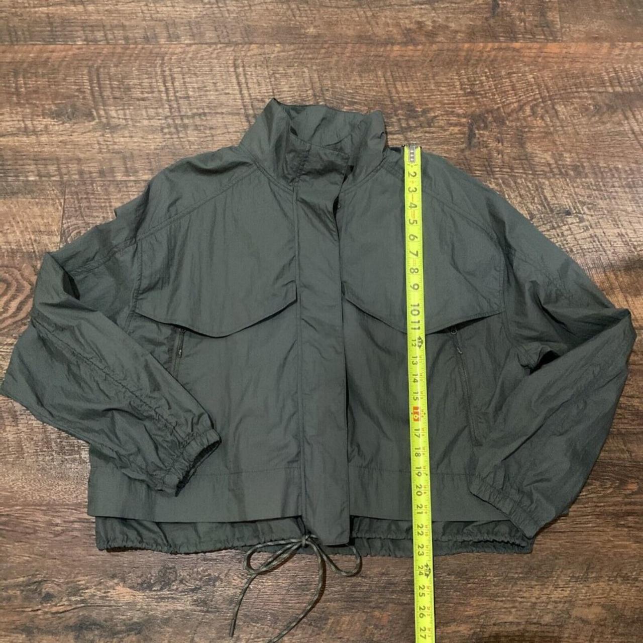 Athleta Canopy Parachute Jacket Olive Army Green... - Depop