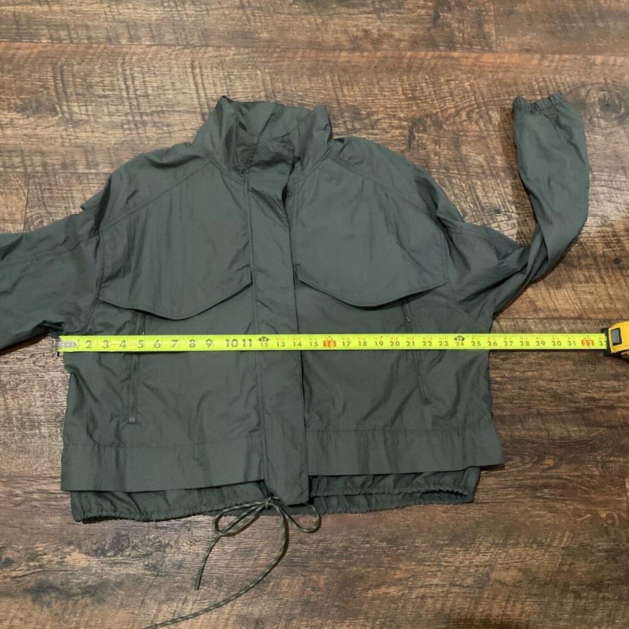 Athleta Canopy Parachute Jacket Olive Army Green... - Depop