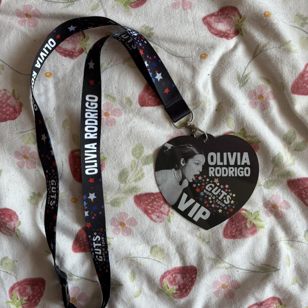 olivia rodrigo guts world tour vip lanyard got... - Depop