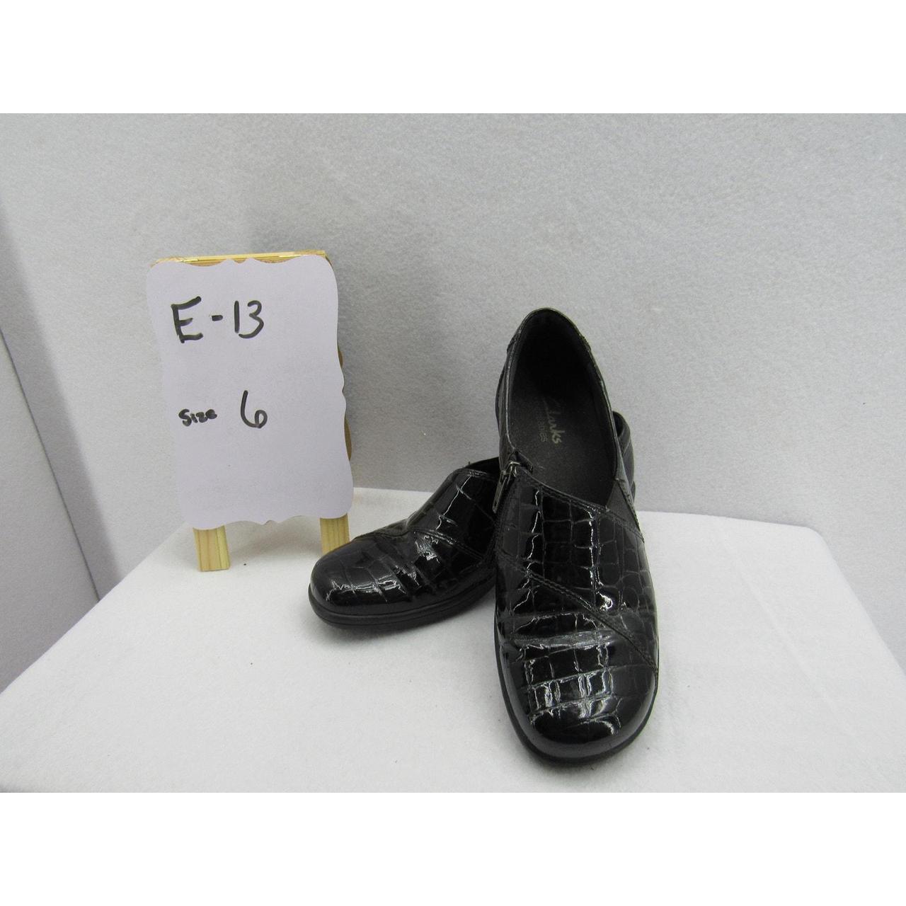 Women's black Clarks Bendable faux gator leather... - Depop