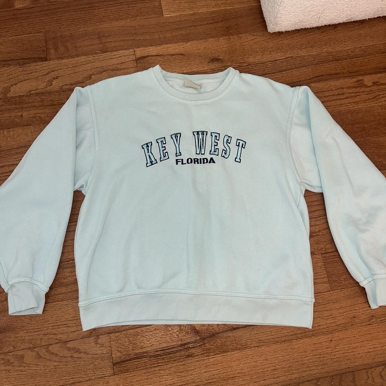 Size S: Blue Key West sweatshirt! - Depop