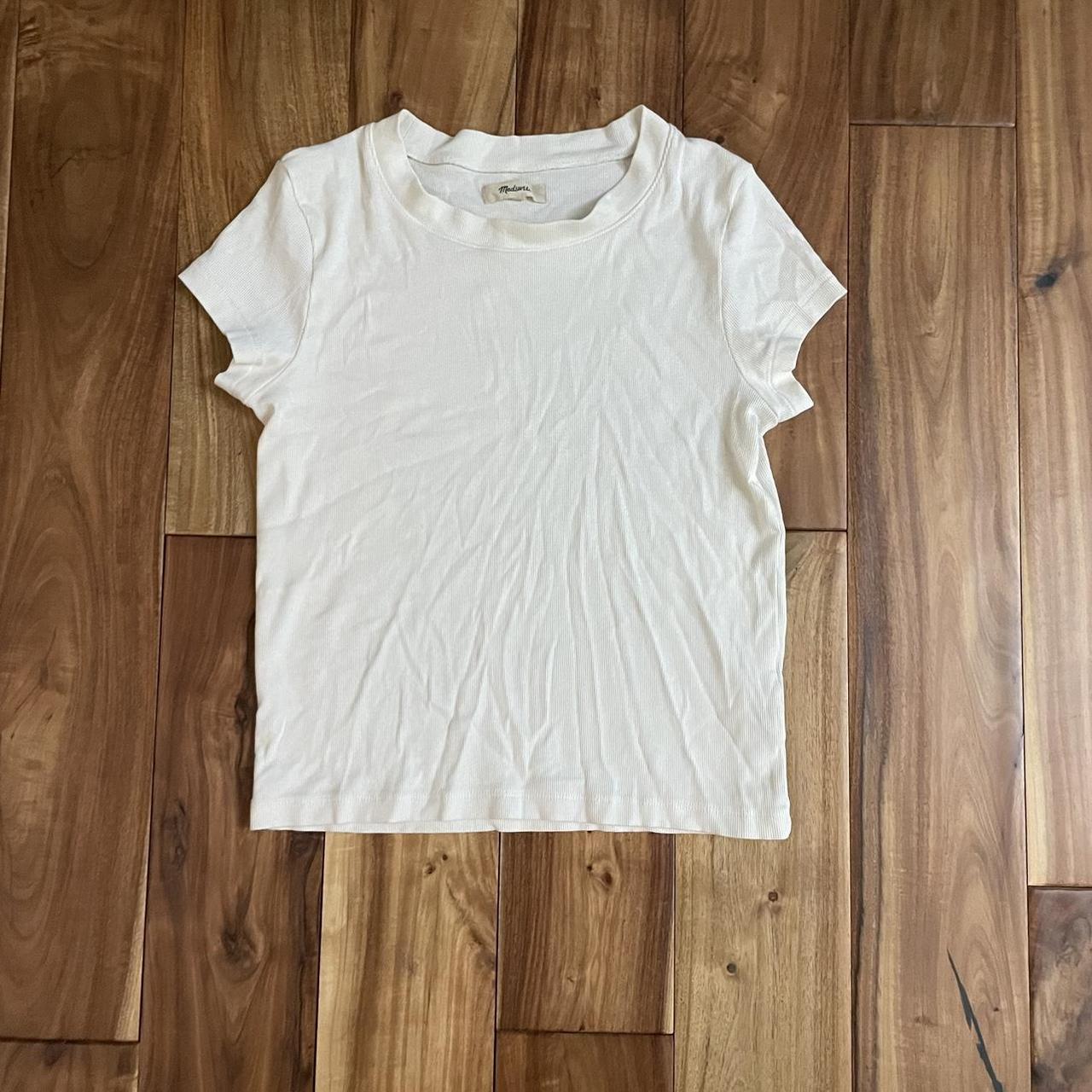 White Madewell crop top - Depop