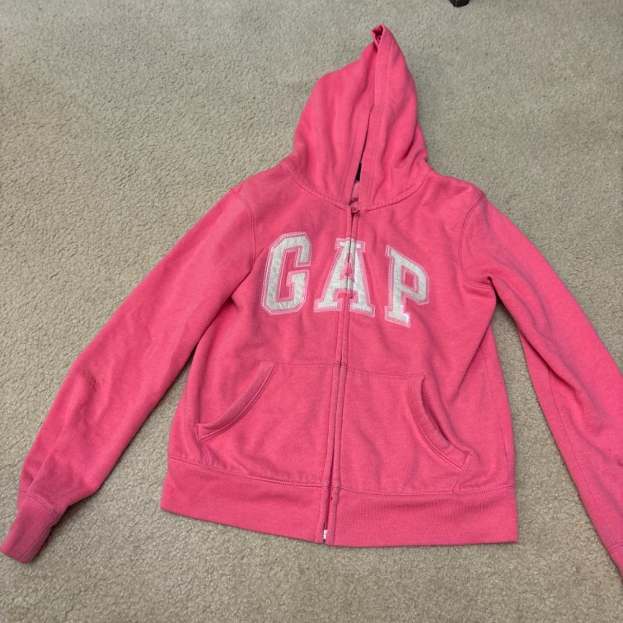 Girls gap zip up in pink 🩷 #jacket - Depop