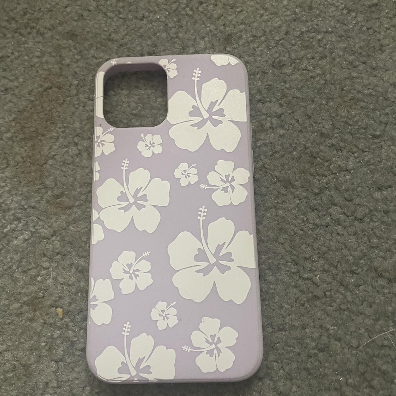 White and purple hibiscus flower phone cases for... - Depop