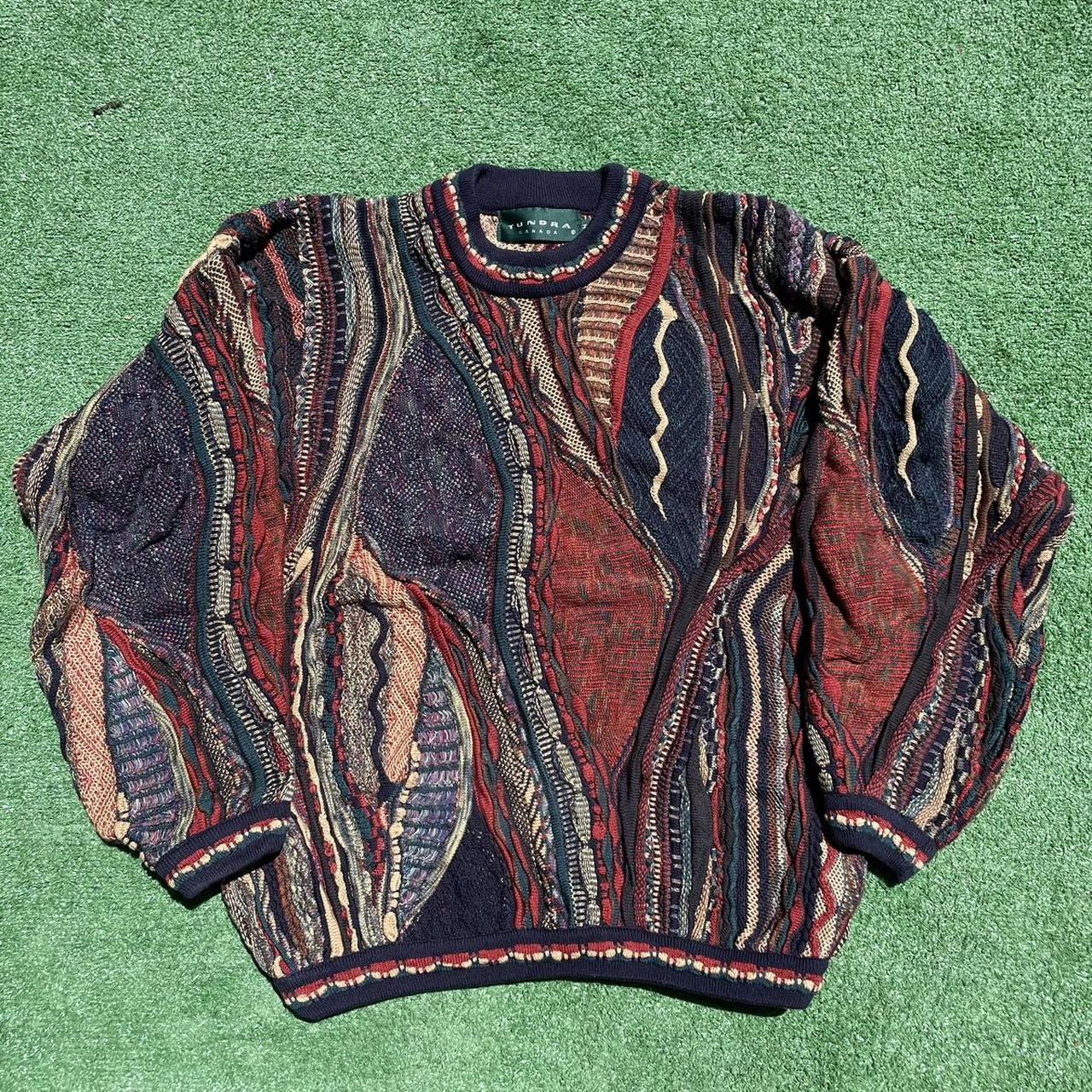 Vintage 90s Coogi Style Tundra Canada Multi Sweater Depop