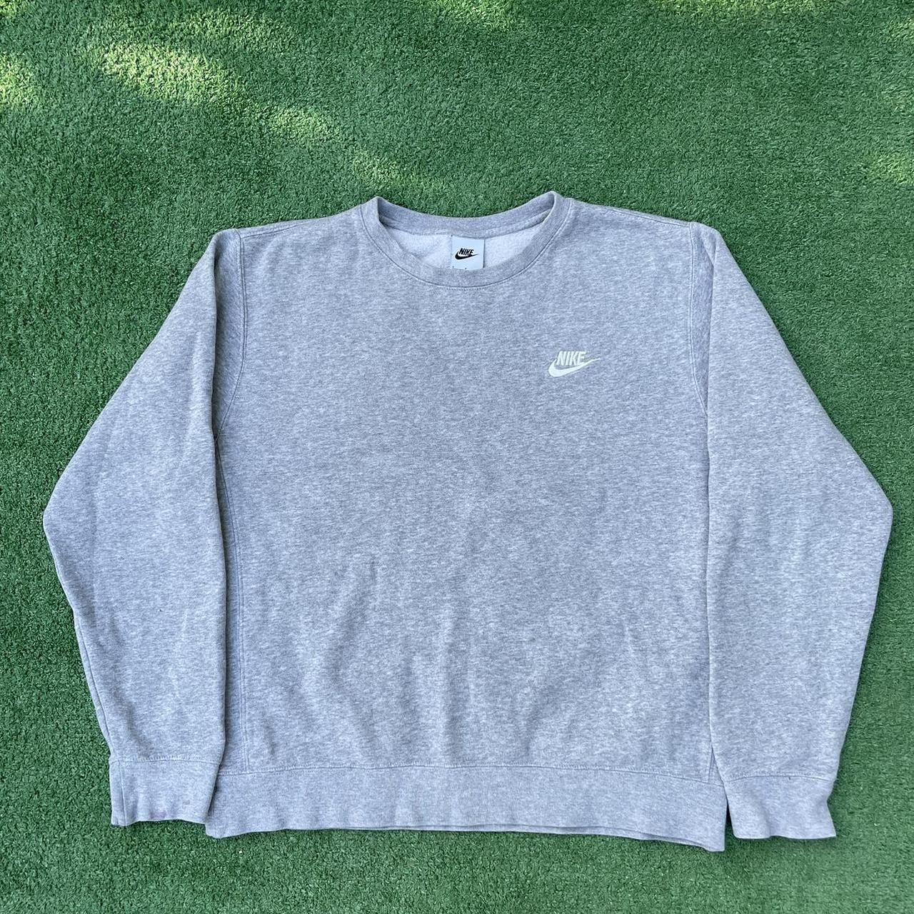 Nike Grey Crewneck Sweatshirt Size Small ( W22.5... - Depop