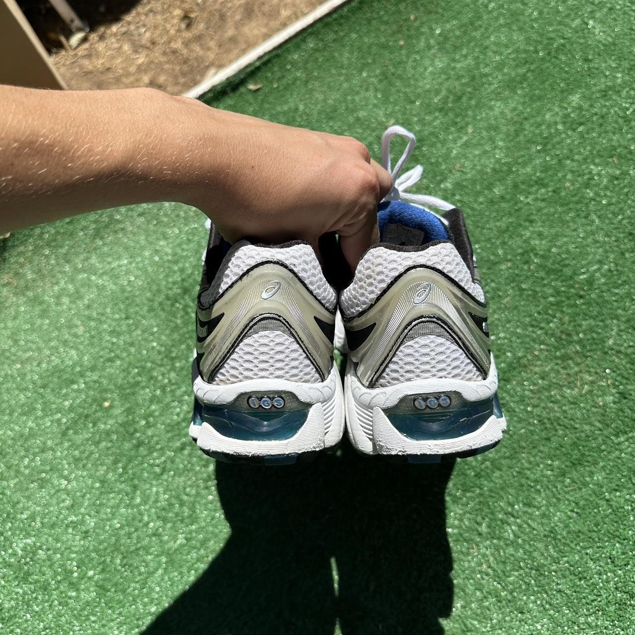 Asics Gel-Kayano 16 White Silver Blue Men’s Retro... - Depop