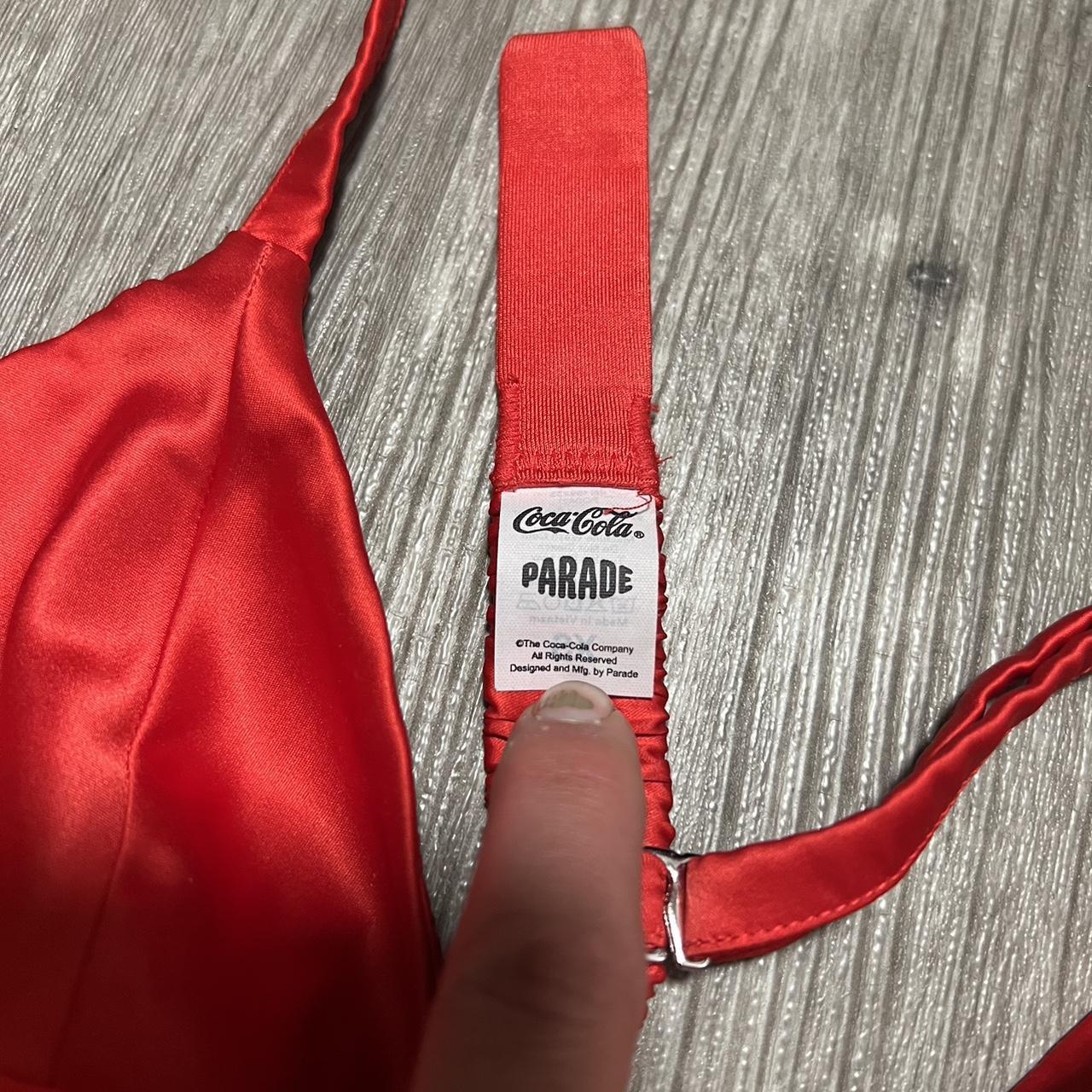 Parade Red Satin Triangle Bra Limited Edition Silky... - Depop