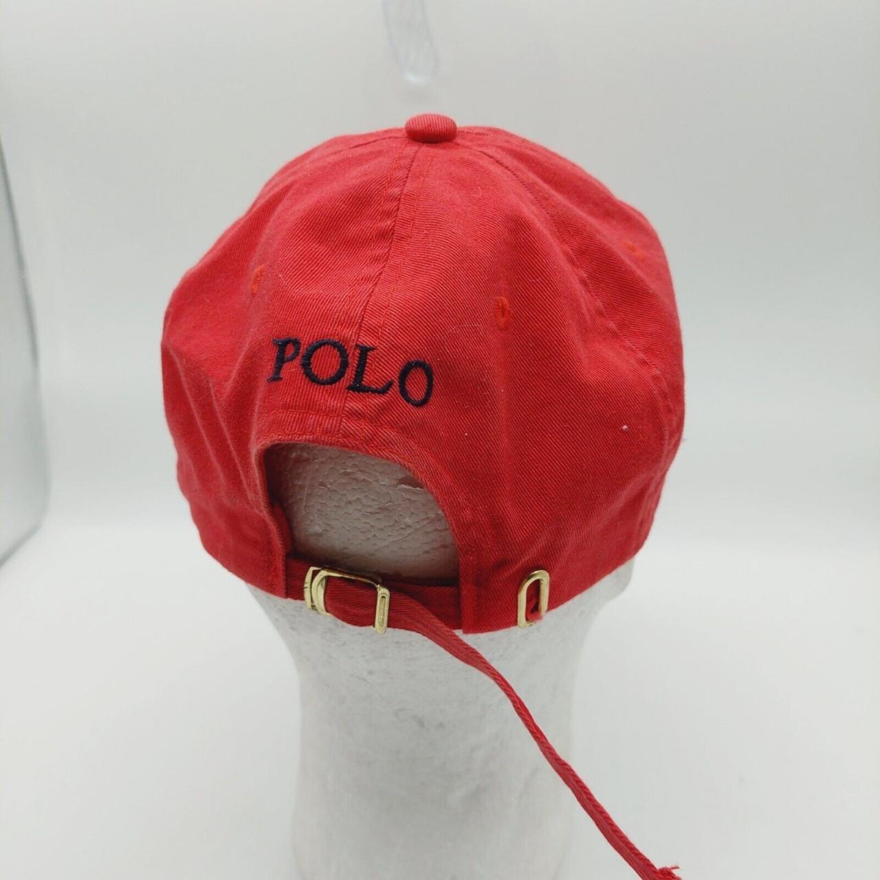 Polo Ralph Lauren Hat Cap Spell Out Logo Red Navy... - Depop