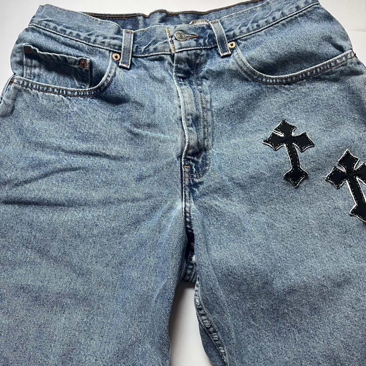 patched cross jorts #denim #cross | Depop