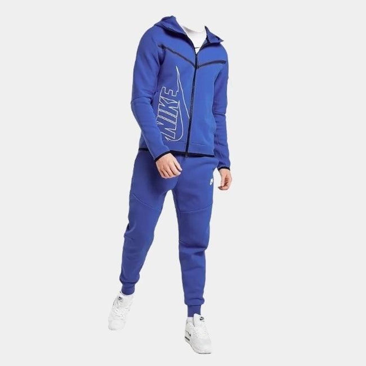 FULL SET NIKE TECH FLEECE - GRAPHIC PRINT ROYAL... - Depop