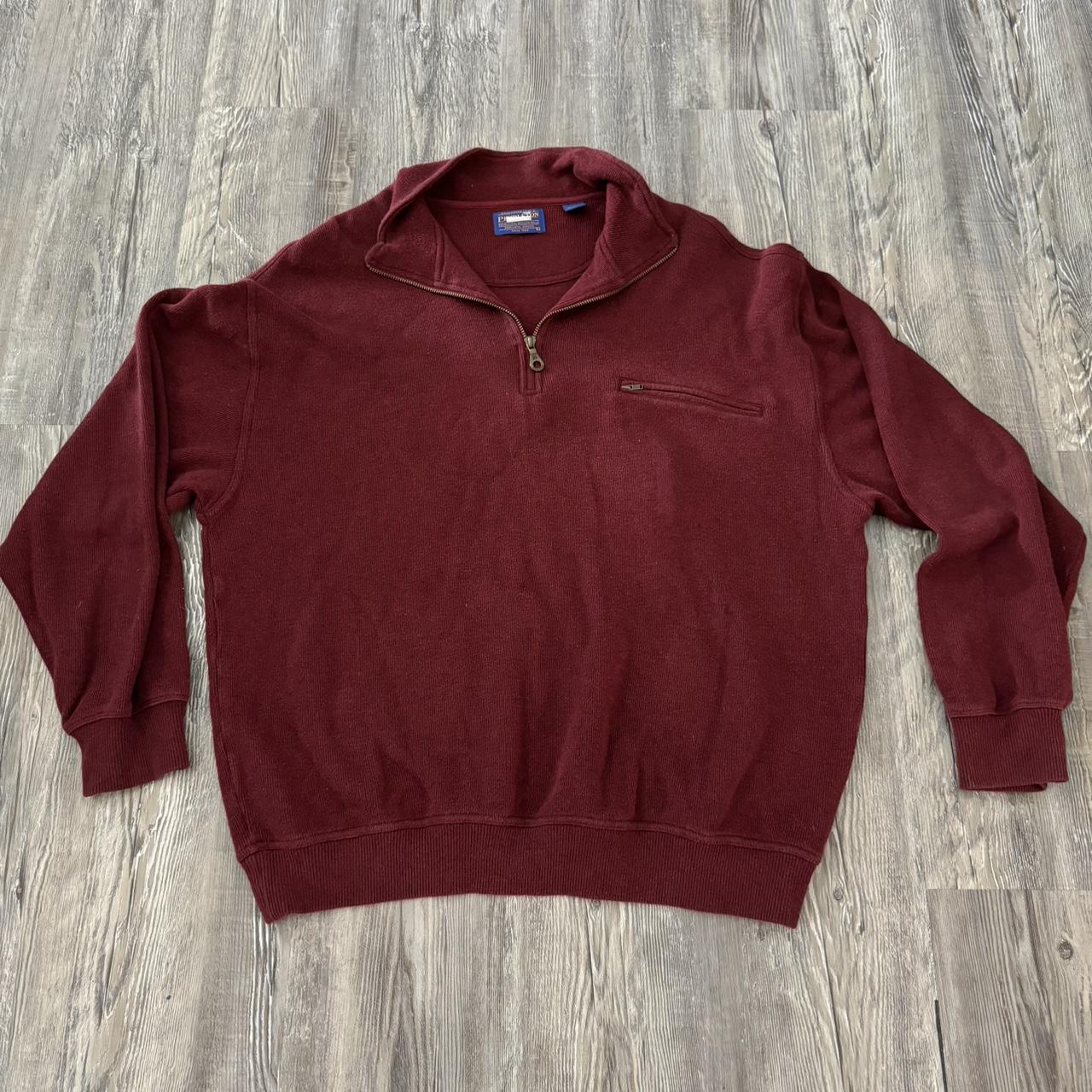 Men’s vintage Pendleton quarter zip. Red no flaws... - Depop