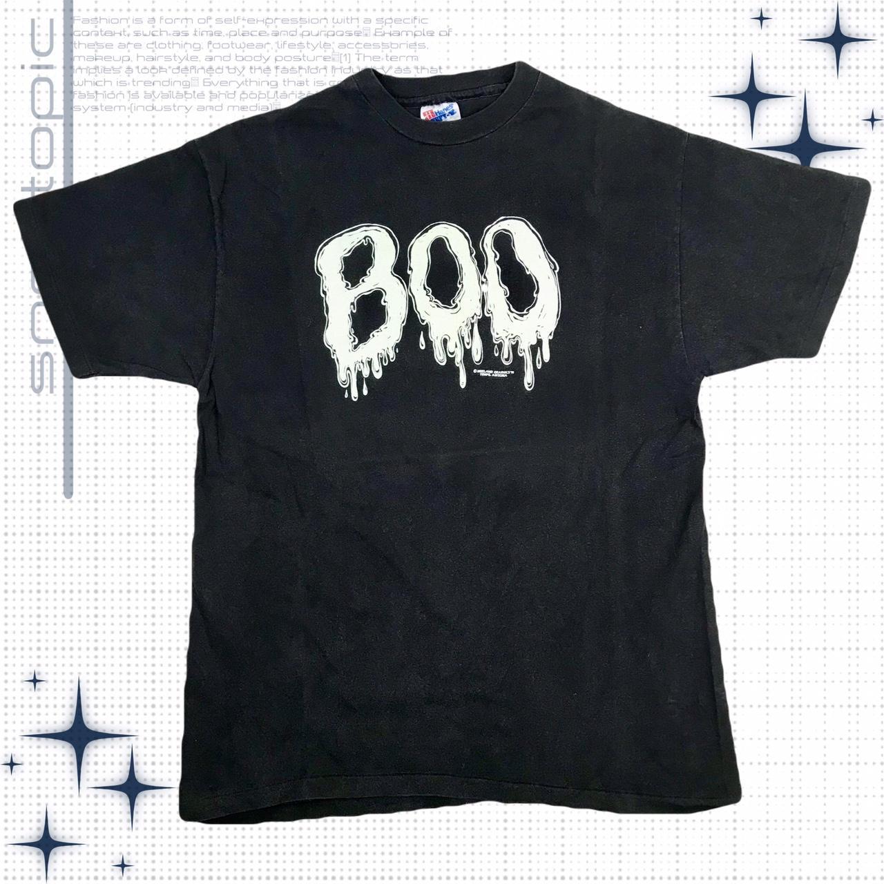 Vintage Halloween Boo Statement Shirt size large •... - Depop