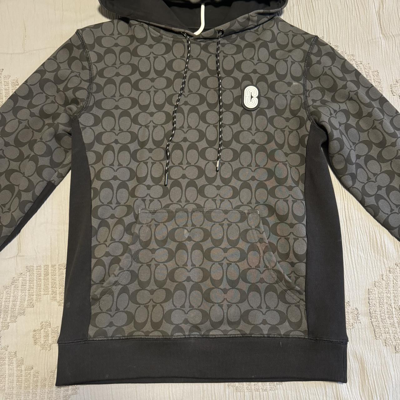 100% Authentic COACH Logo All-Over Hoodie (Fits S) - Depop