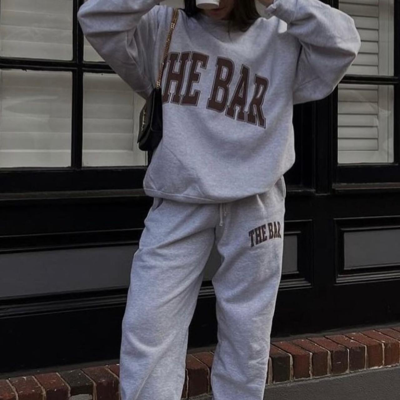 The bar varsity sweat set. Sweatshirt size large.... - Depop