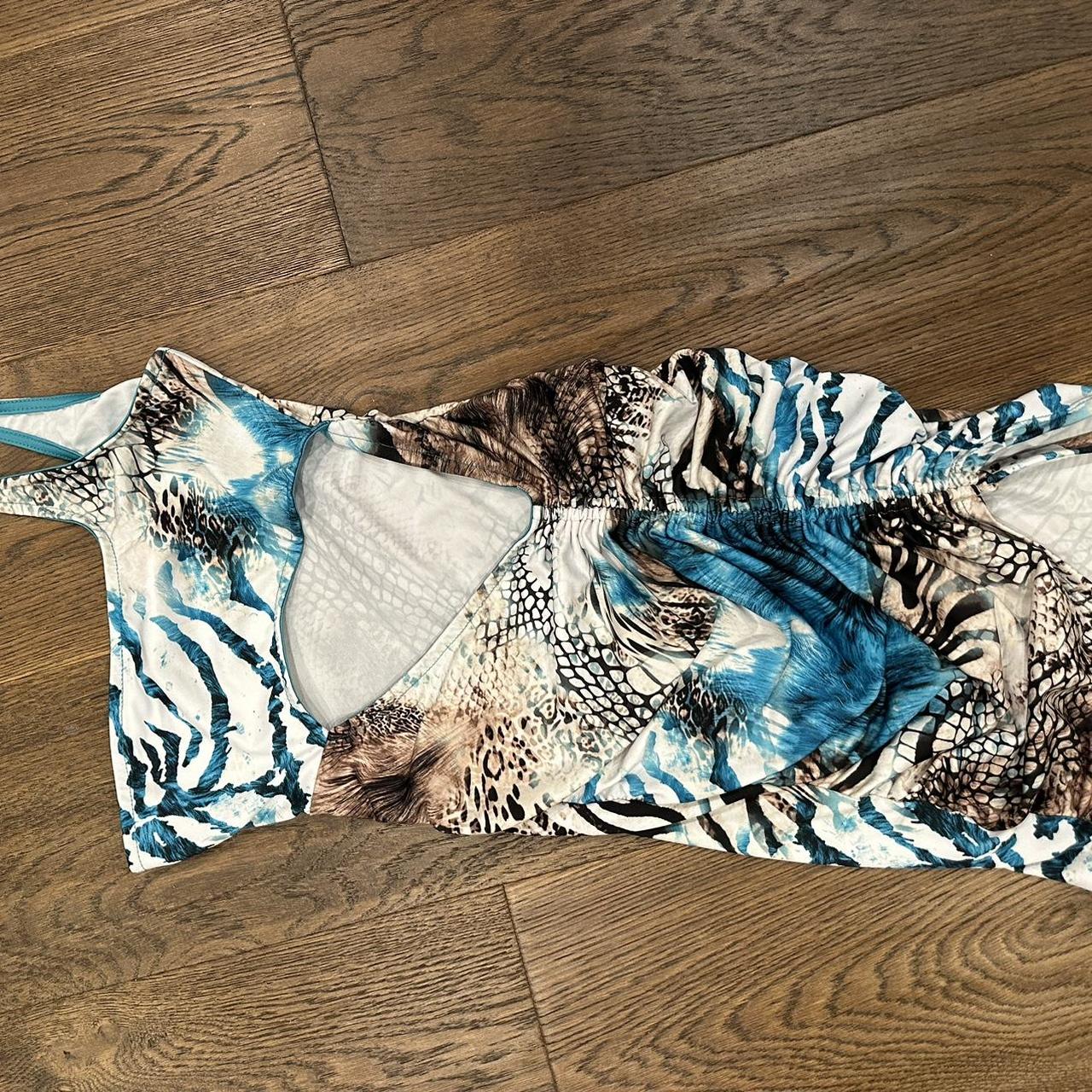 Mad Rag - Animal print mini dress - one shoulder -... - Depop