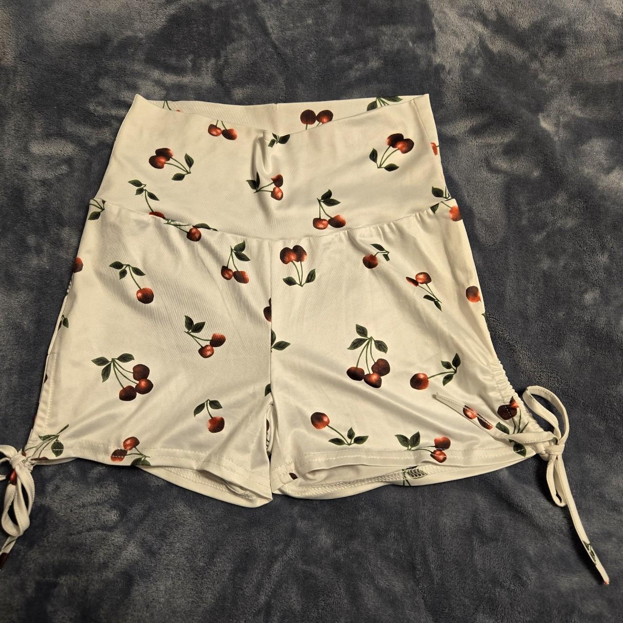 Tiny cherry shorts Stretchy Side ties Carmin - Depop