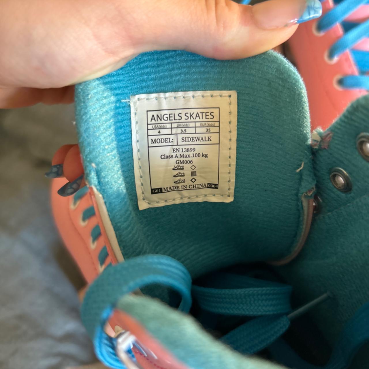 angel skates cute pink roller skates, preppy worn once - Depop