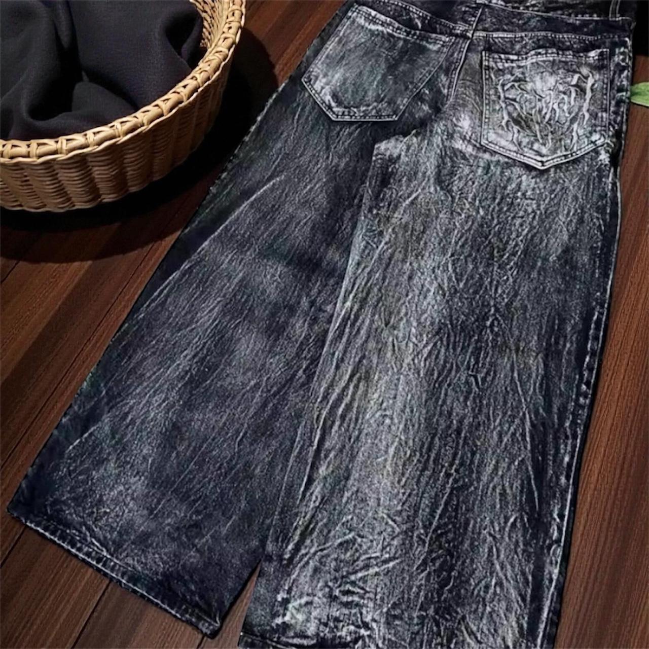 Tuff Gothic Retro Baggy Unisex Mopping Pants... | Depop