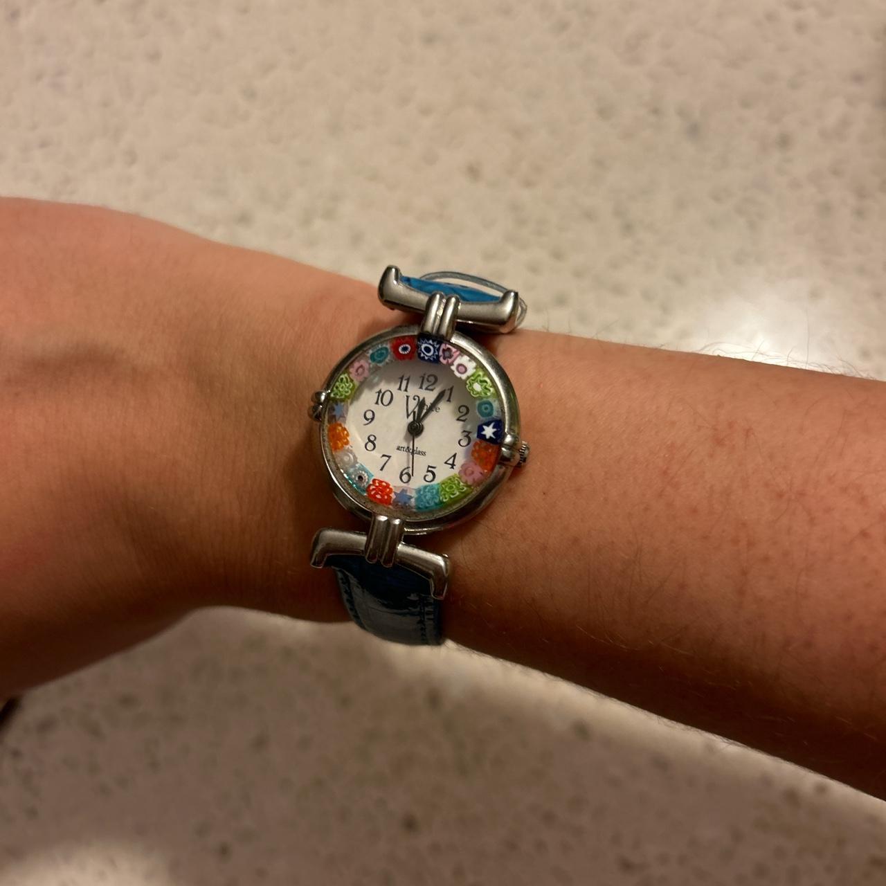 Authentic blue Venice Glass watch. Needs new... - Depop