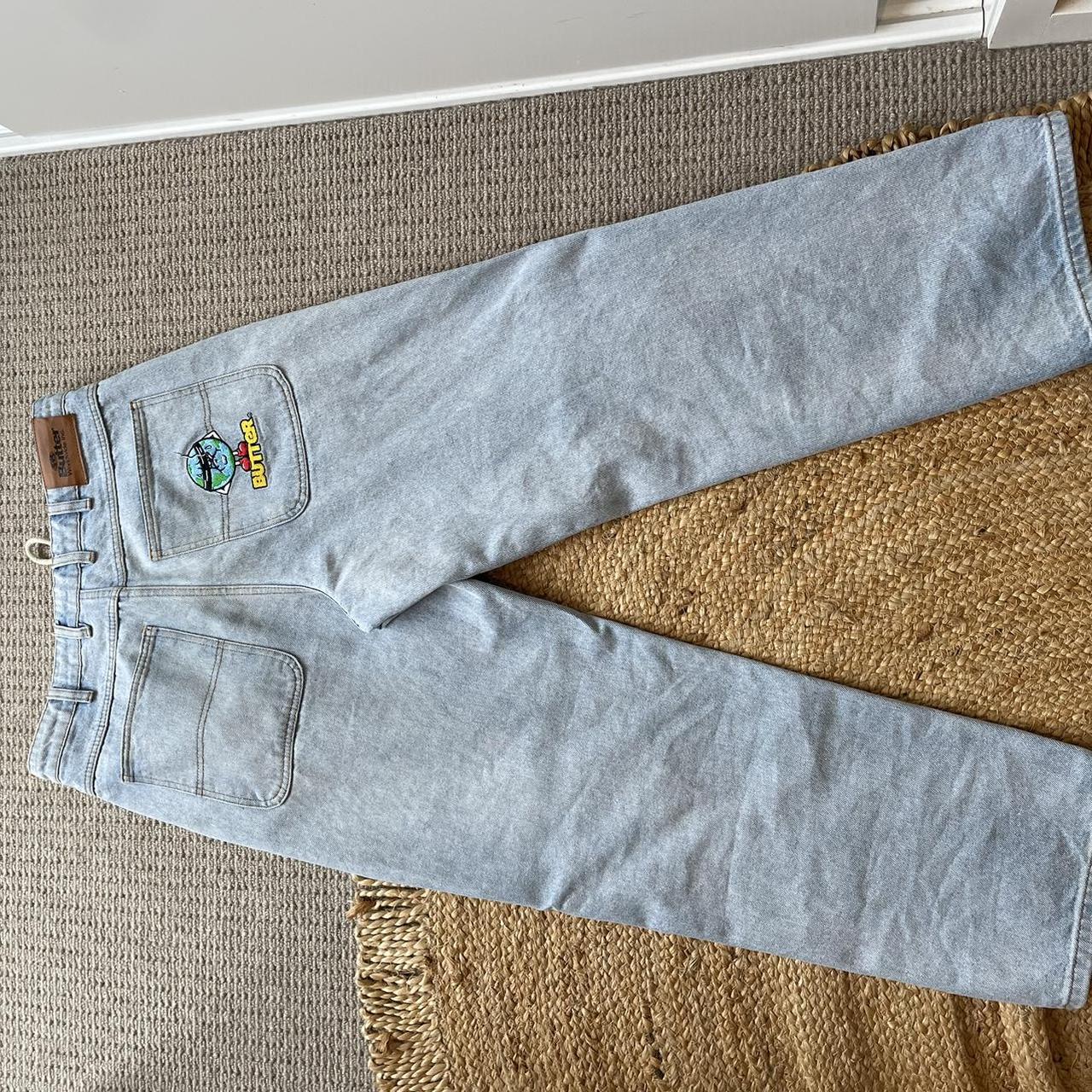 Washed light blue butter jeans Perfect condo - Depop