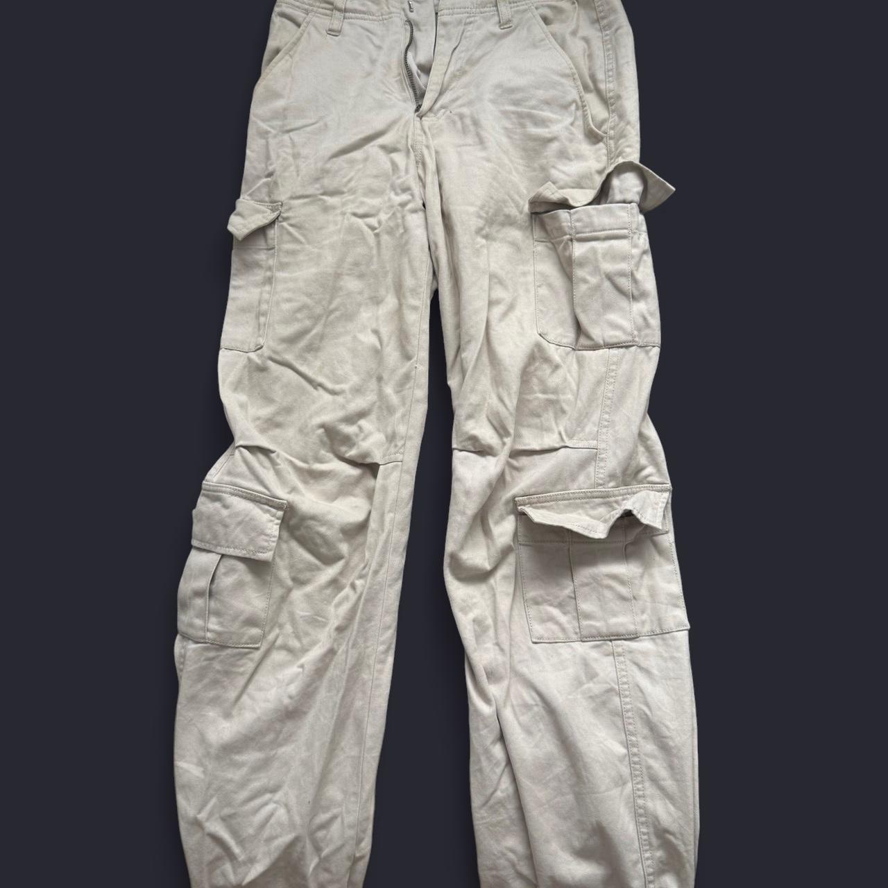 Supre cargo pants, cream colour. good condition worn... | Depop