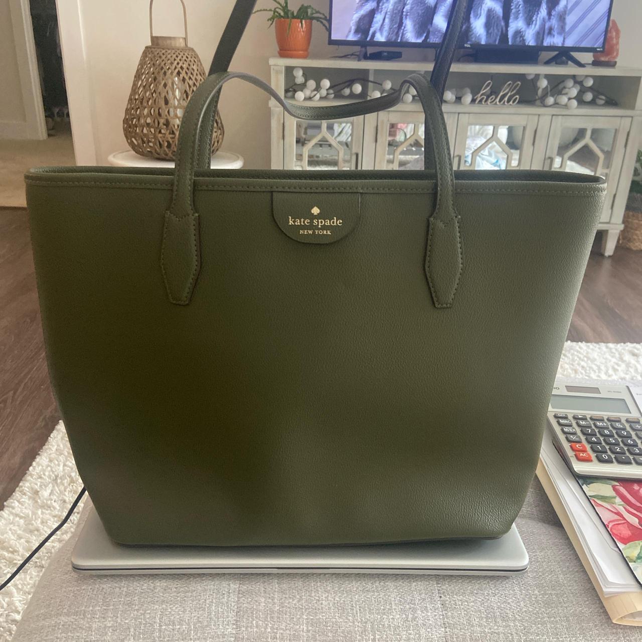 Green tote- designer imposter | Depop