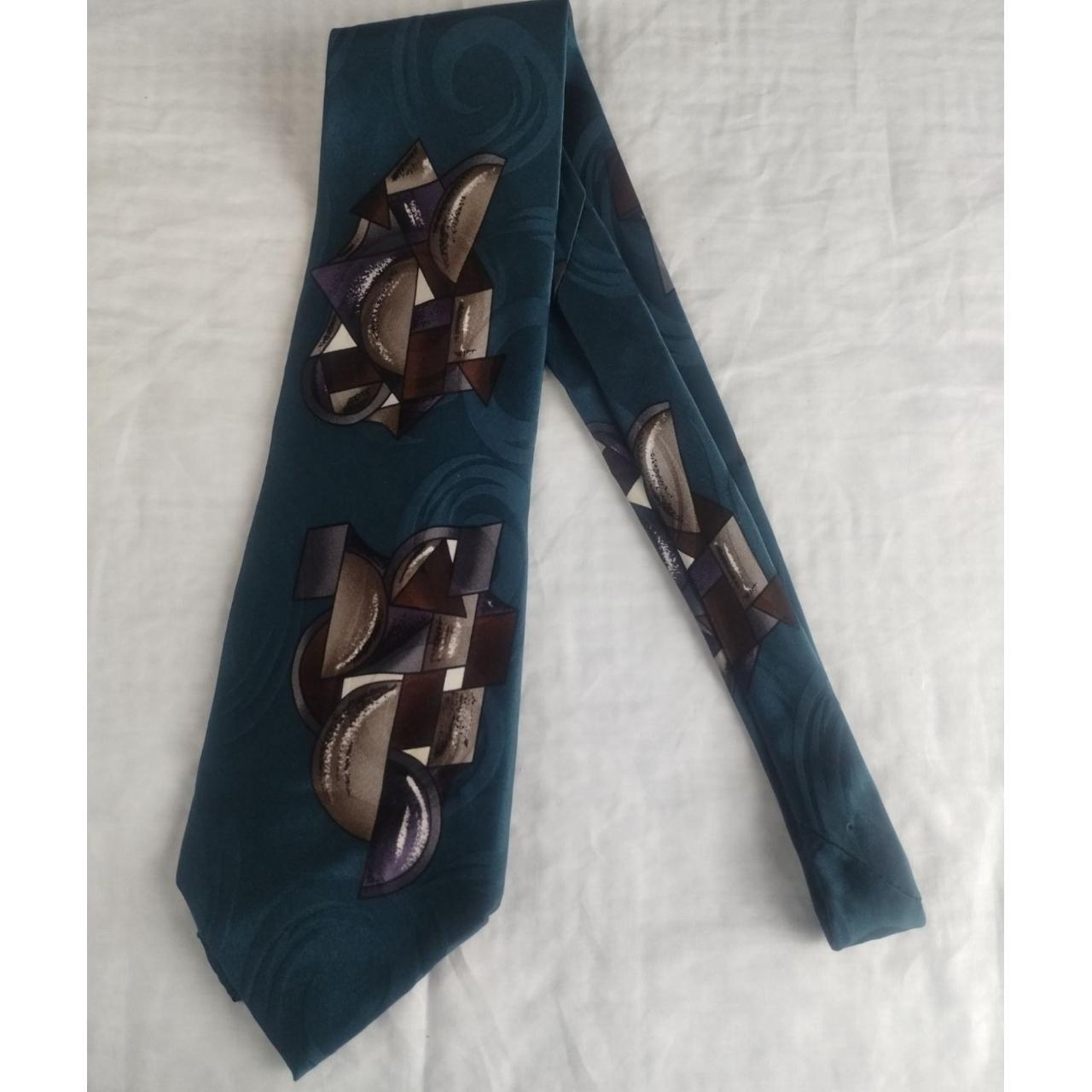 Chez Roffe Men's Emerald Green Silk Tie 59"x4" SKU... - Depop