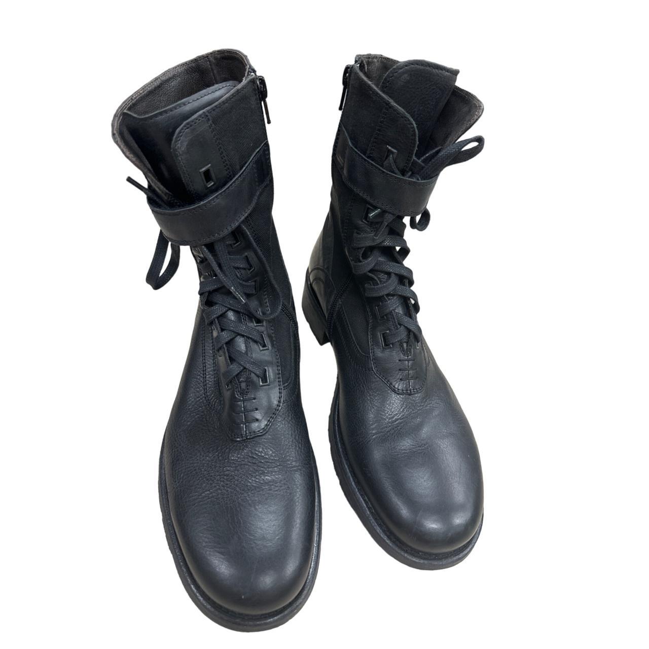 Bacco Bucci men’s black leather boots shoes size 11... - Depop