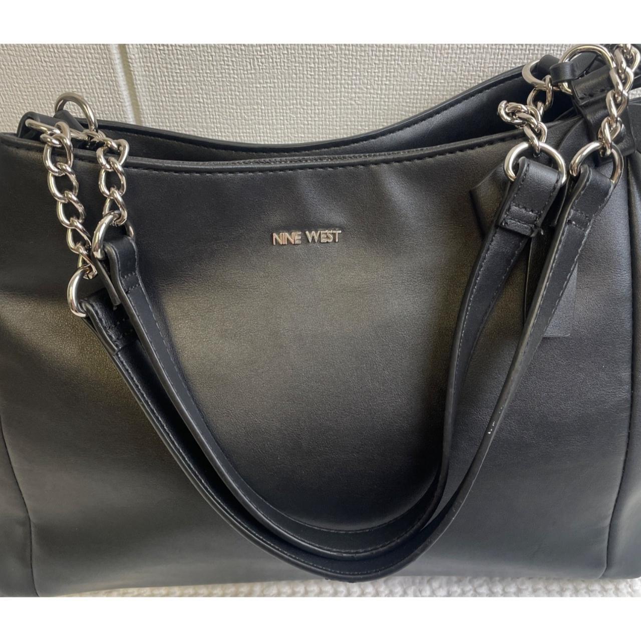 Nine West Women's Black Purse / Handbag with Silver... - Depop