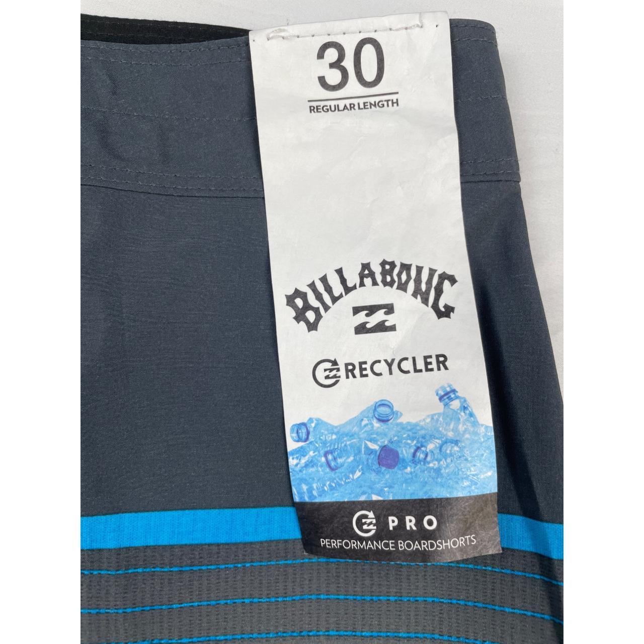 Billabong Men's Blue/Black Swimming Trunks/Shorts... - Depop