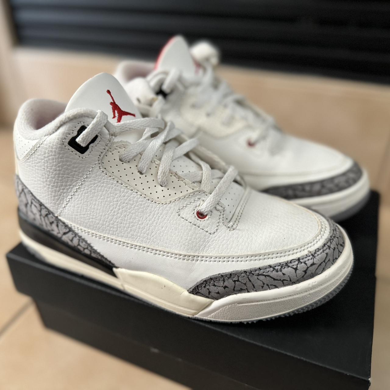 Jordan 3 Retro Kids Size 3y worn only once very... - Depop