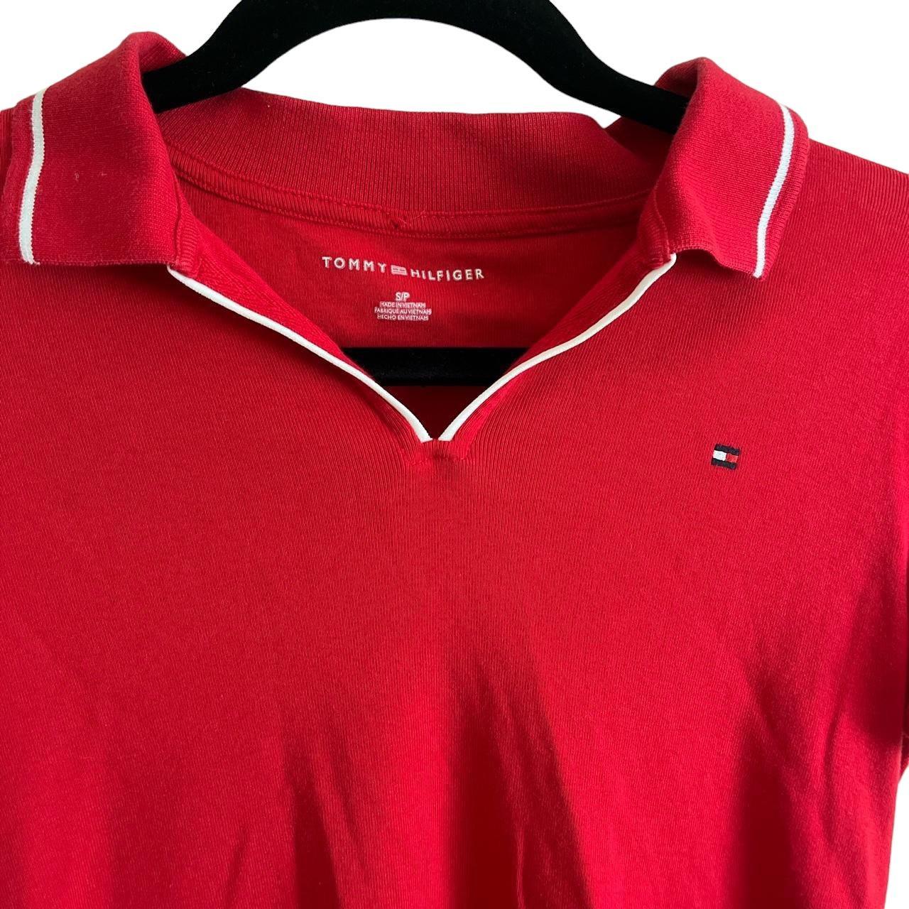 Tommy Hilfiger Red Polo Tee Size Small. Classic... - Depop