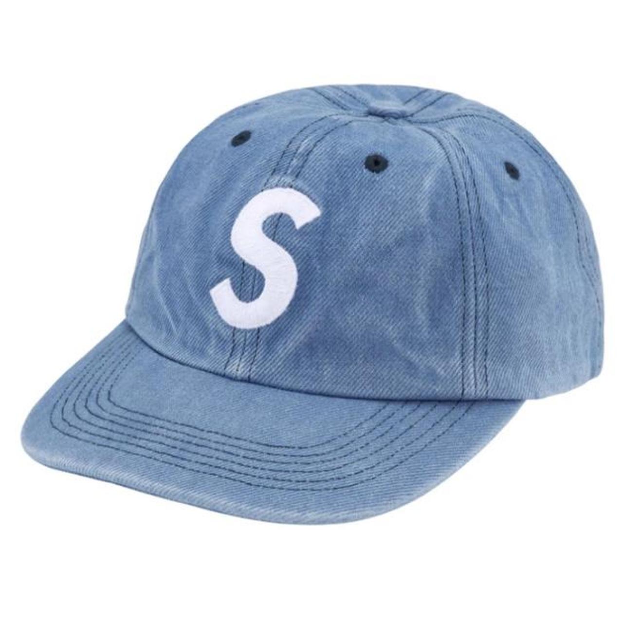 SUPREME PIGMENT “S” LOGO DENIM HAT BRAND NEW 100%... - Depop