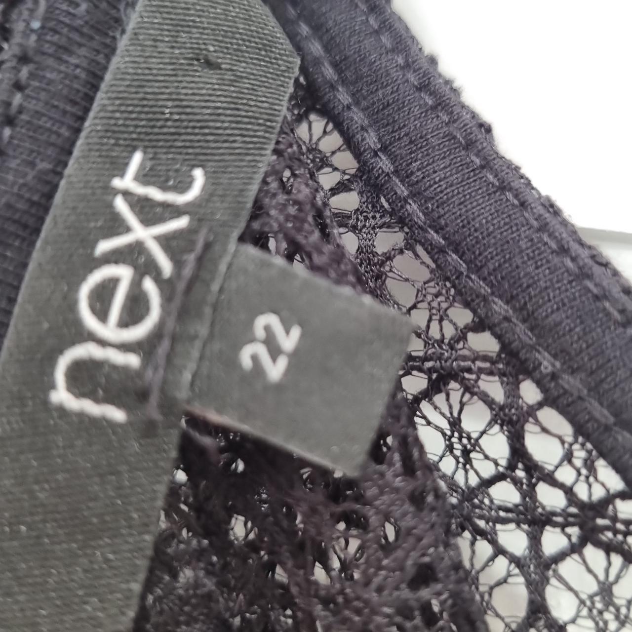 Black lace top from Next with silver patterns on the... - Depop
