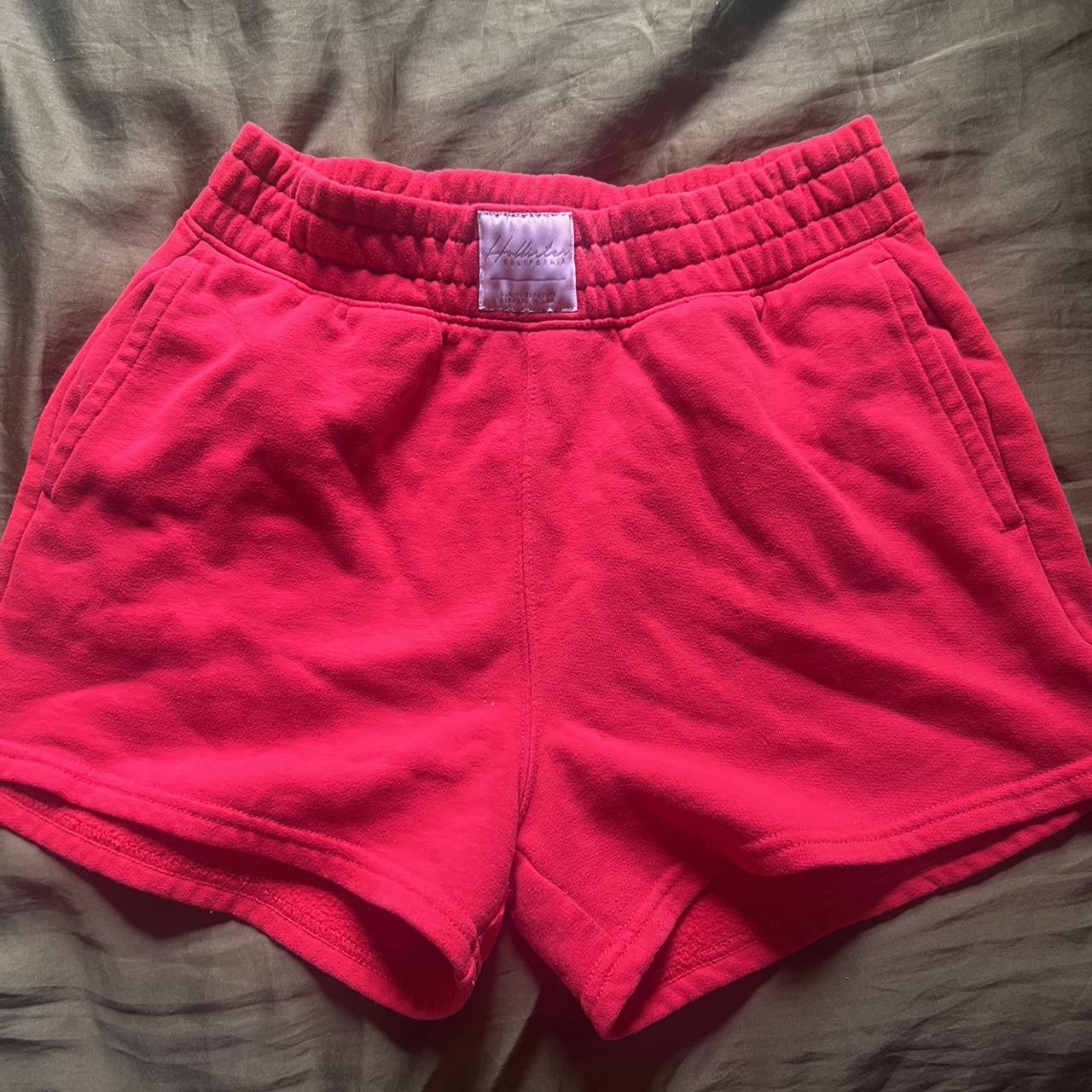 Red sweat shorts - Depop