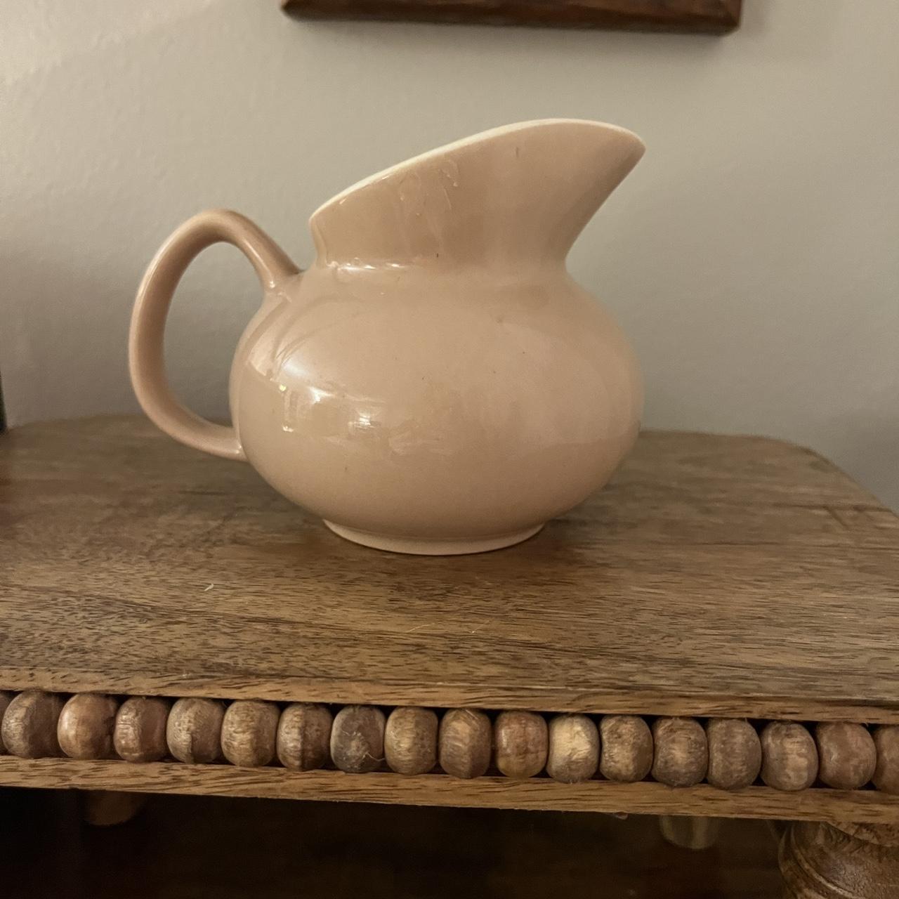 Vintage pastel pink milk creamer No chips or cracks... - Depop