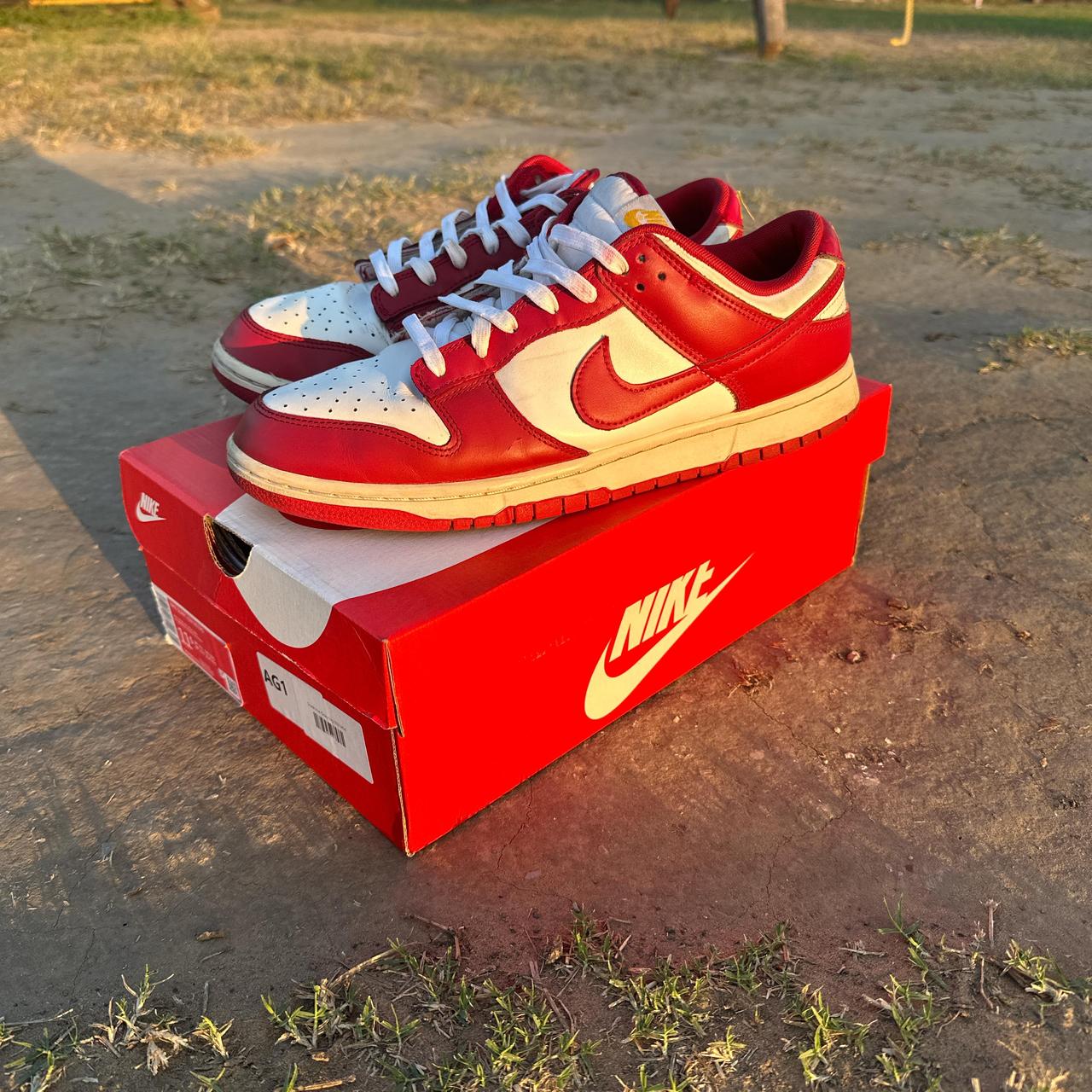 Nike Dunk Low Varsity Red size 11 #sneakers - Depop