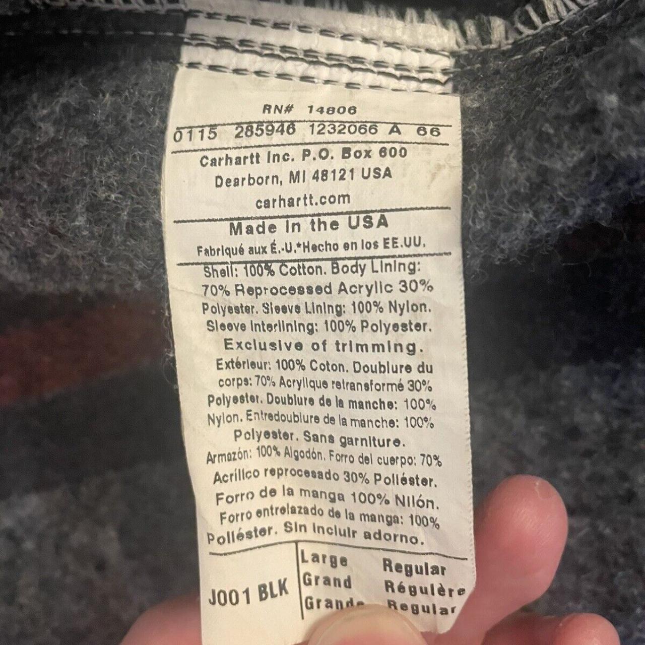 Carhartt J001 BLK Black Large Regular Jacket -... - Depop