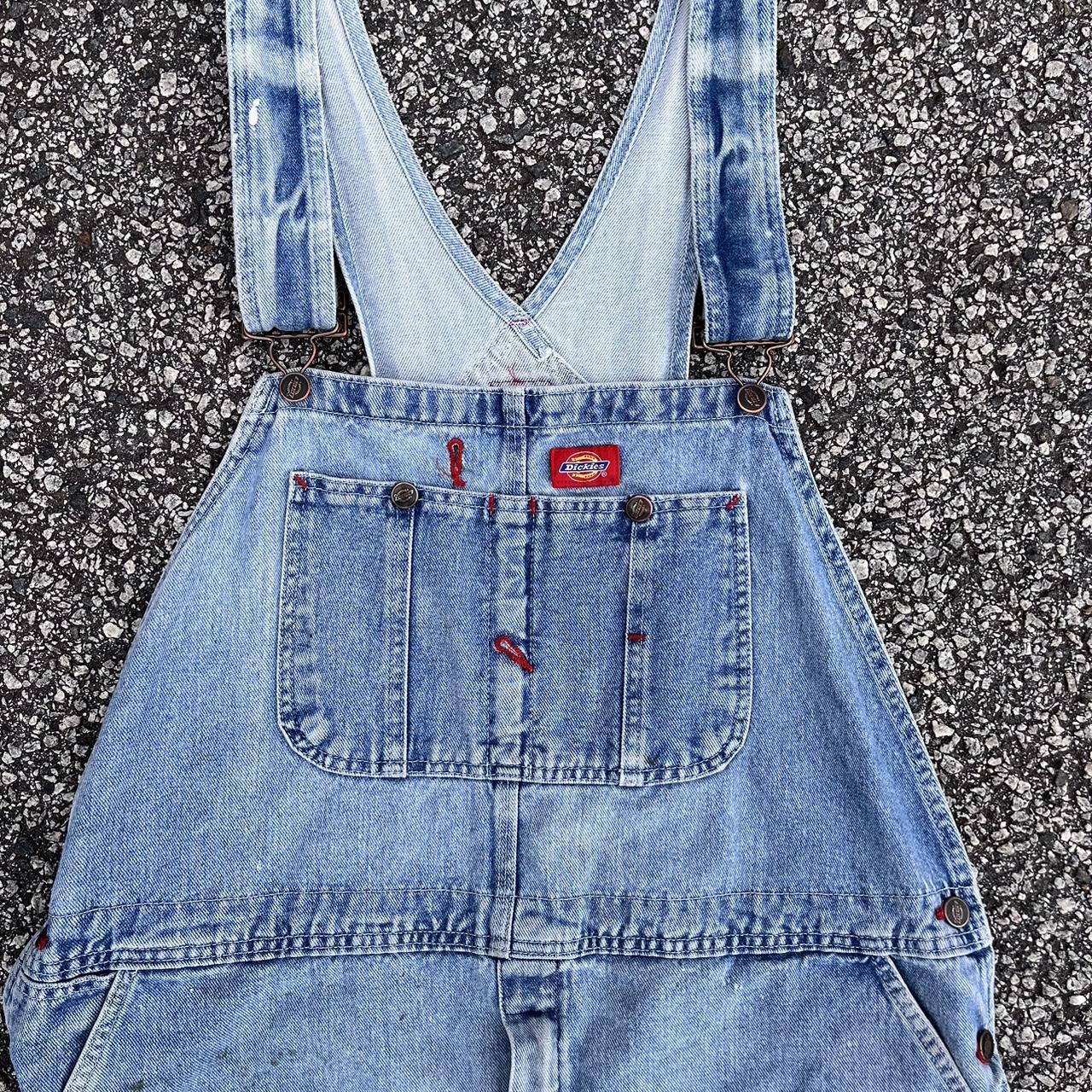 Baggy Vintage Dickies Overalls CONDITION: 7/10 SIZE... - Depop
