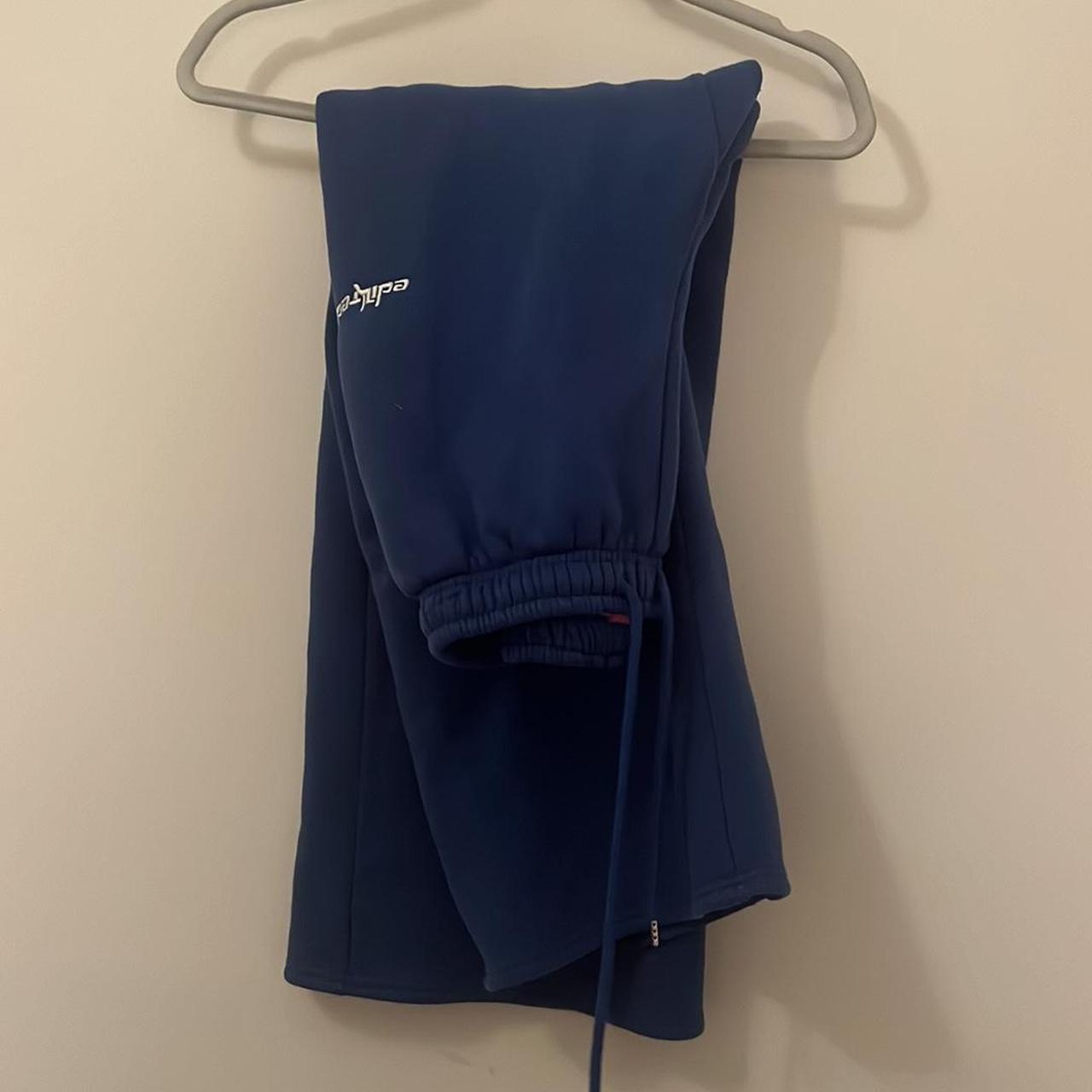 Edikted blue soft sweat pants “Brenna Low Rise Wide... - Depop