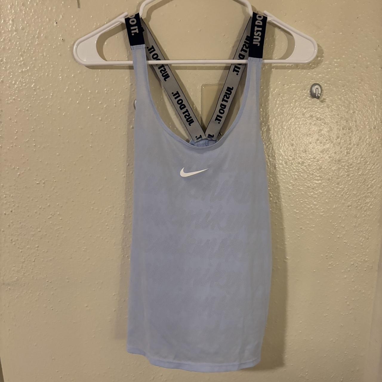 Shear/open back Nike tank - Depop