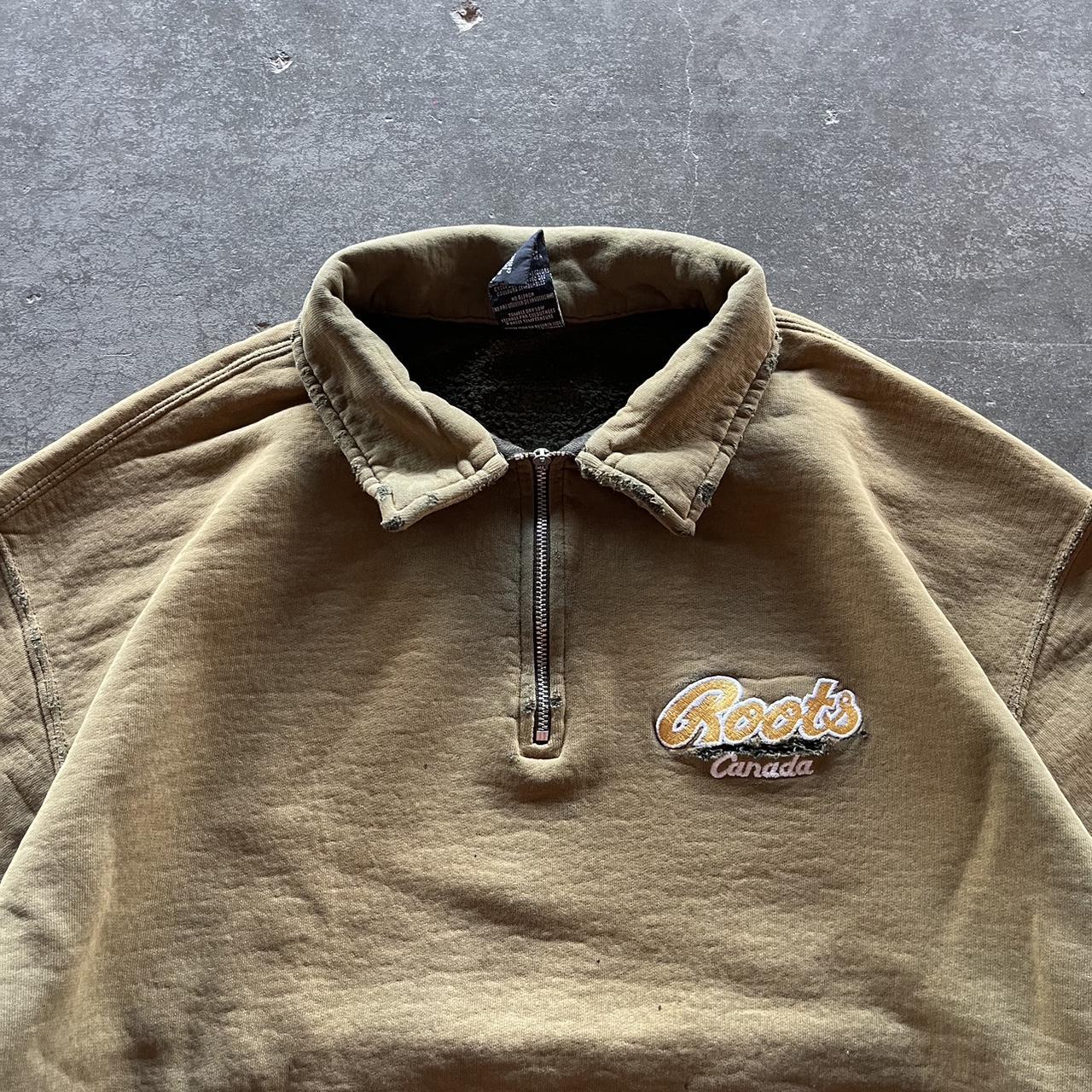 VINTAGE Y2K FADED DISTRESSED ROOTS QUARTER ZIP... - Depop